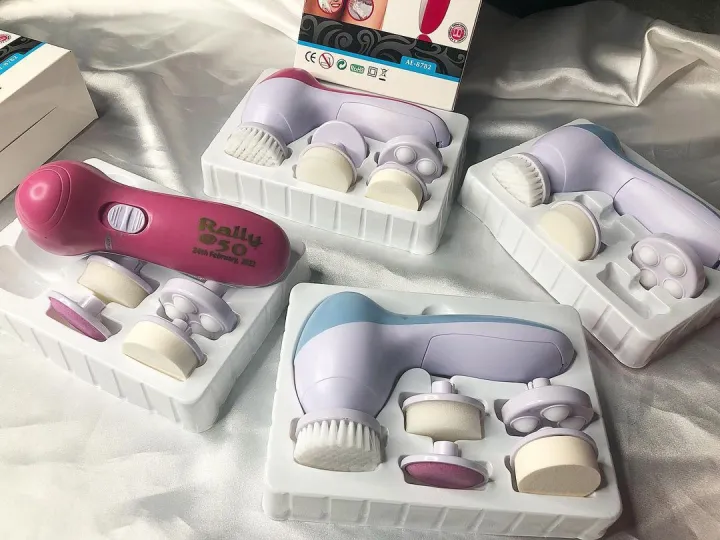 Beauty care scrubber skin electric facial cleaner machine and 5 in 1 ...
