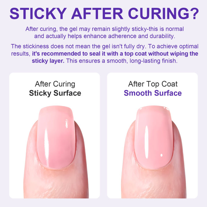 TWOING 15ml Clear Build Base Coat UV/LED Soak Off Gel, Strengthens Thin ...