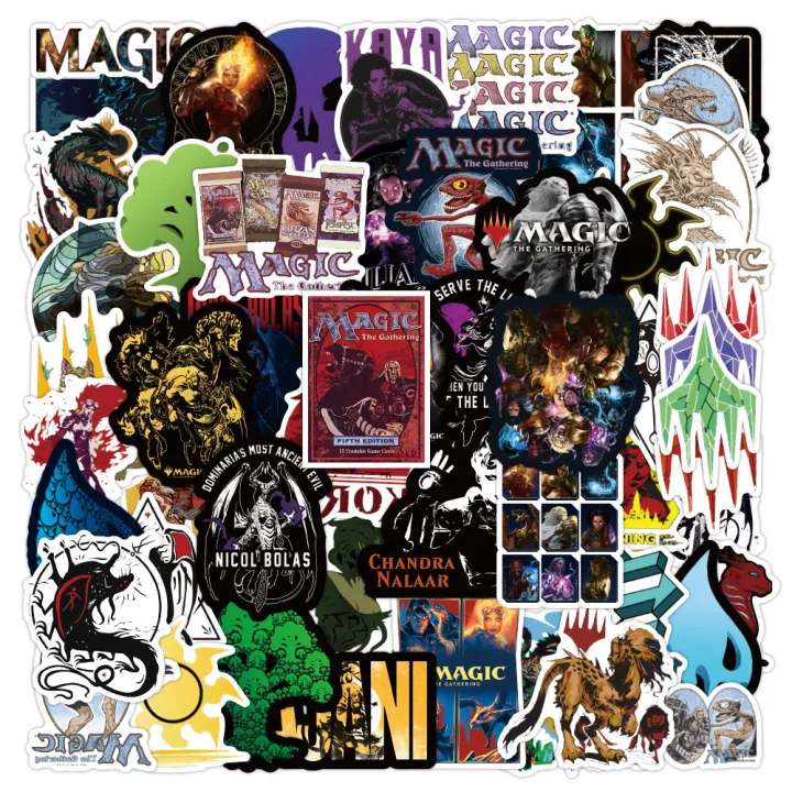 50Pcs MTG Stickers Magic MTG DIY Stickers Scrapbooking Phone Luggage ...