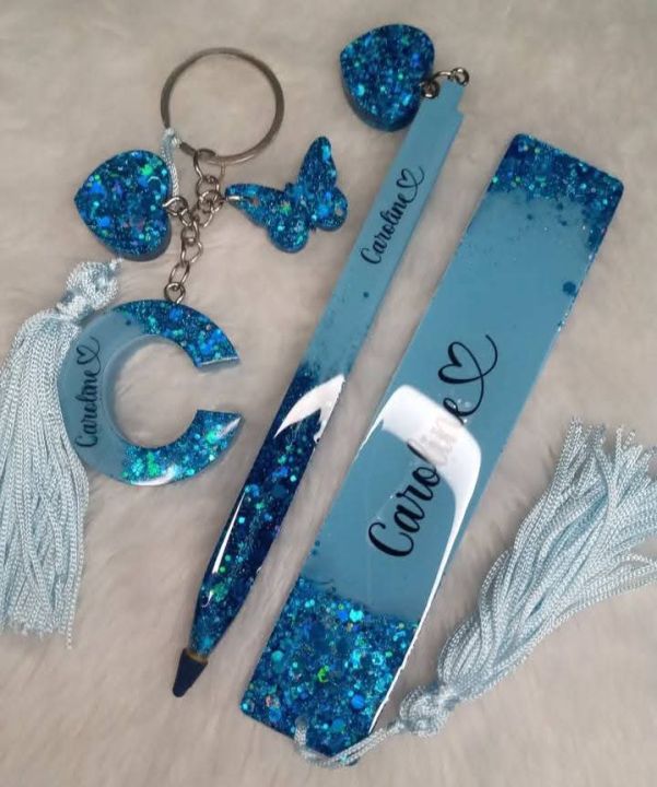 customized Alphabet Keychain pen and Bookmark love gift | Daraz.lk