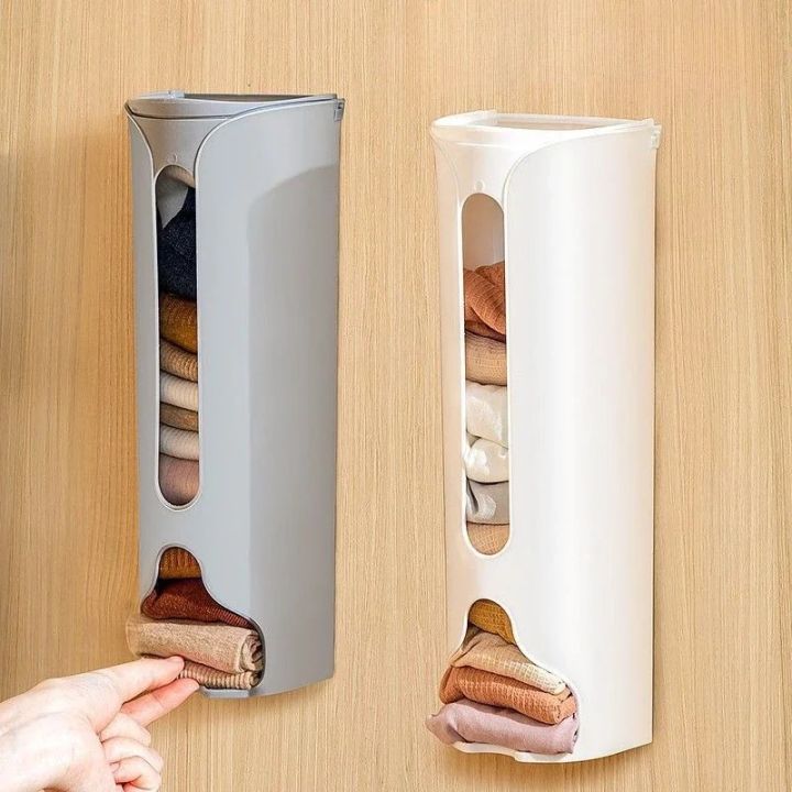 Wall Mounted Underwear Socks Organizer Storage Box with No Trace Hooks ...