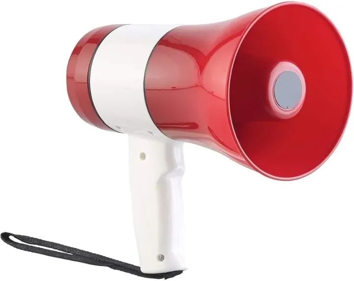 Handheld Megaphone for Announcement, Red and White, Recorder USB and ...