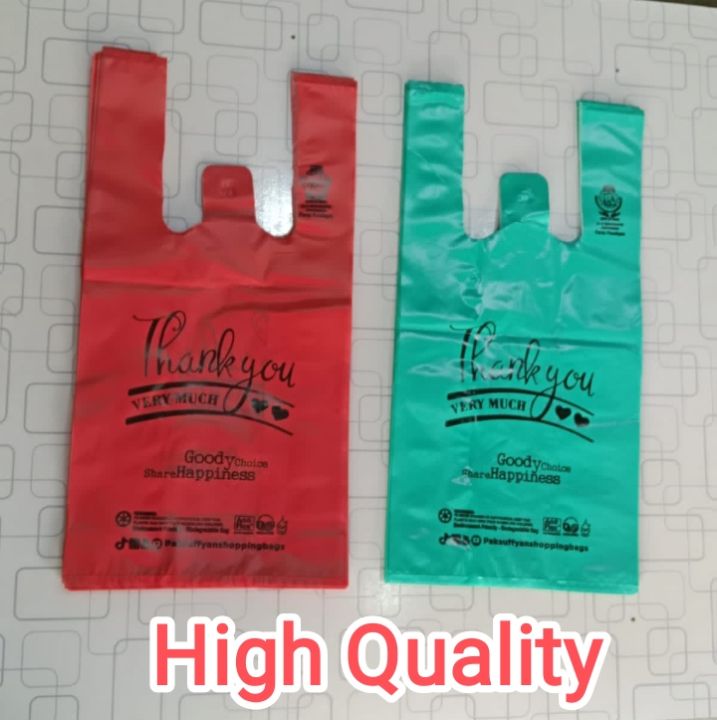 25PCS High Quality Than kyou Shopping Bags For Gifts & Clothes Plastic ...