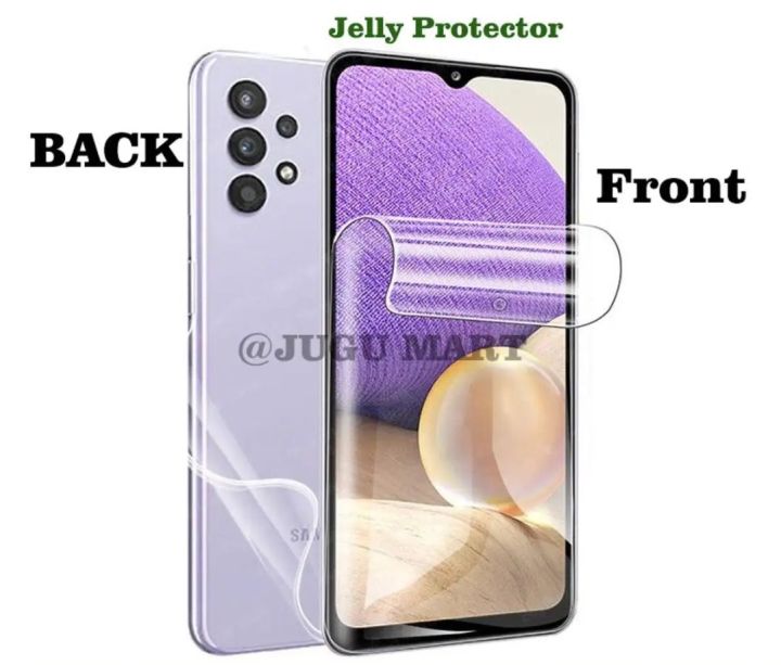 Samsung Galaxy A32 front and back jelly hydrogel best quality sheet ...