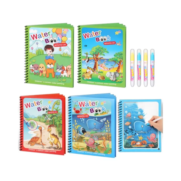 Children Early Education Toys Magical Book with Pen Water Drawing ...