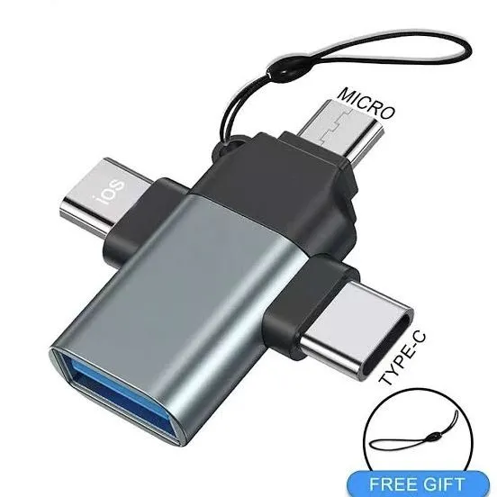 3 in 1 OTG Type-C/ Lightning/ Micro Connections Support High Quality ...