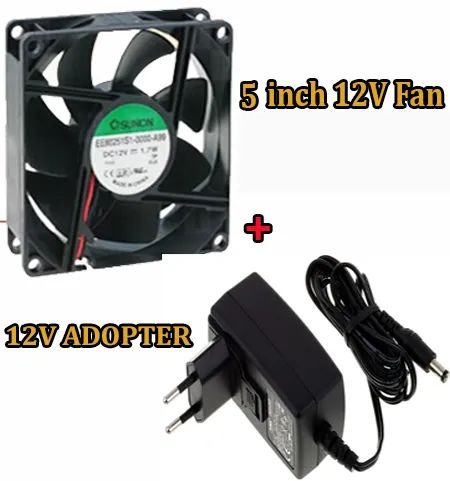 12V DC 5 Inch Fans - Computer Fan Hi Speed Fan WIth 12V Adapter | Daraz.pk