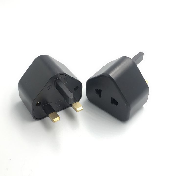 EU US 2 Pin To UK 3 Pin Plug AC Universal Adapter Travel Converter ...