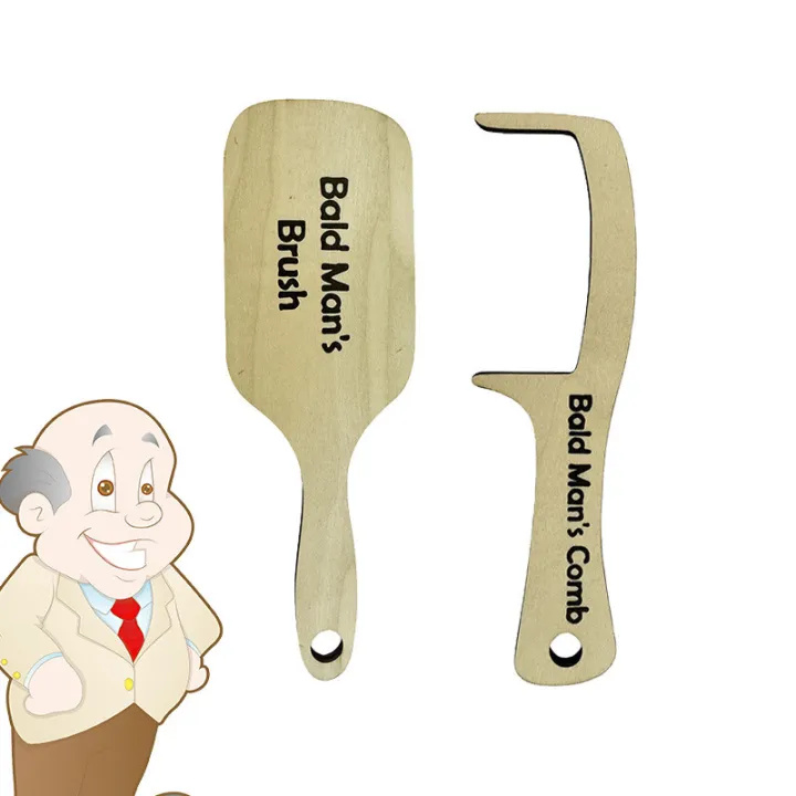 Gift Comb For Bald Man Joke Gift For Men's Hair Loss Funny Wooden ...