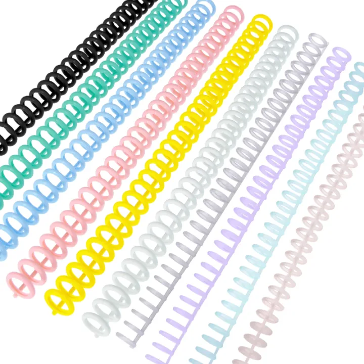 KW-trio 10pcs Plastic 30-Hole Loose Leaf Binders Ring Binding Spines ...