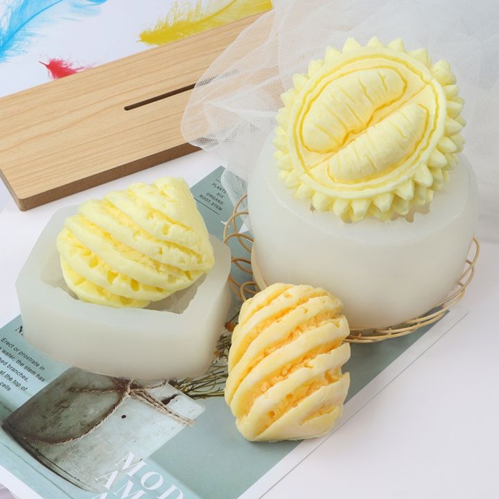 3D Fruits Silicone Mold DIY Realistic Durian Pineapple Shaped Mold For ...