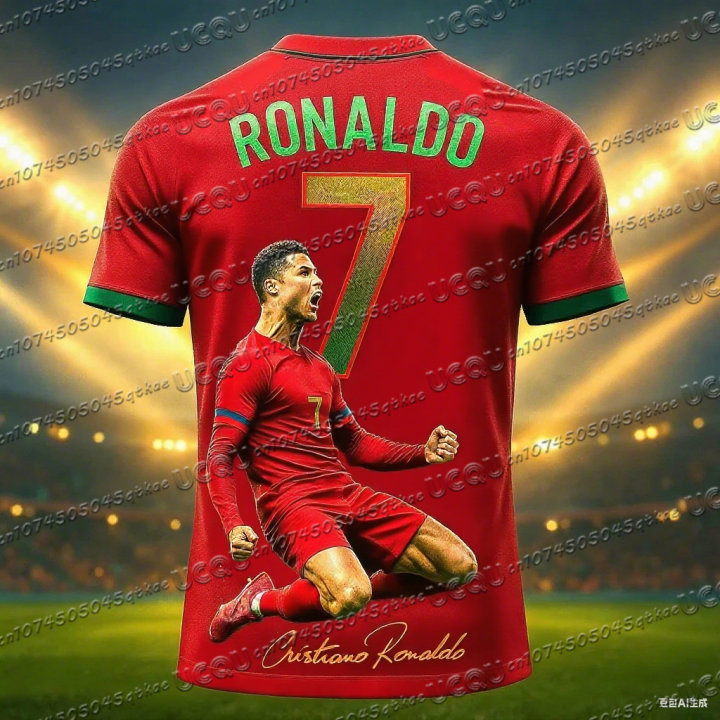 Football Jersey 3d Printed NO.7 Ronaldo Boys Girls Training Women's ...