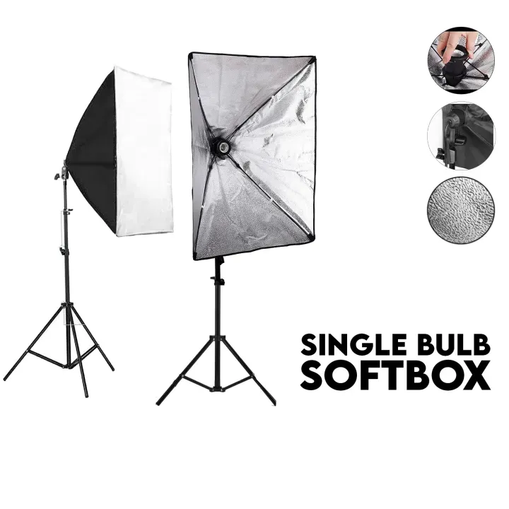Single Bulb Softbox Light for Studio E27 Holder 50x70cm Studio ...