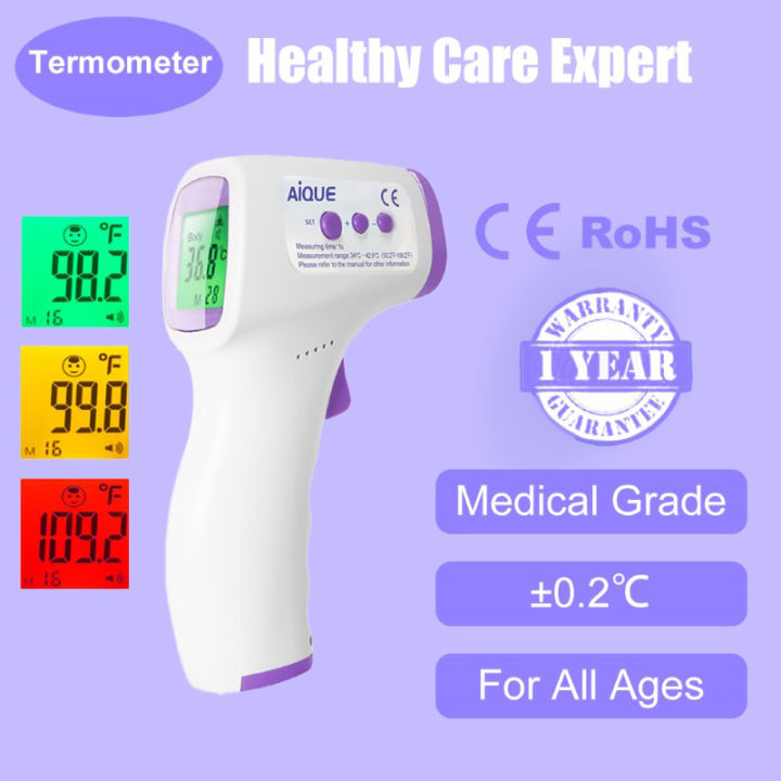 AiQUE Baby Digital Infrared Forehead Thermometer Fever Contactless ...