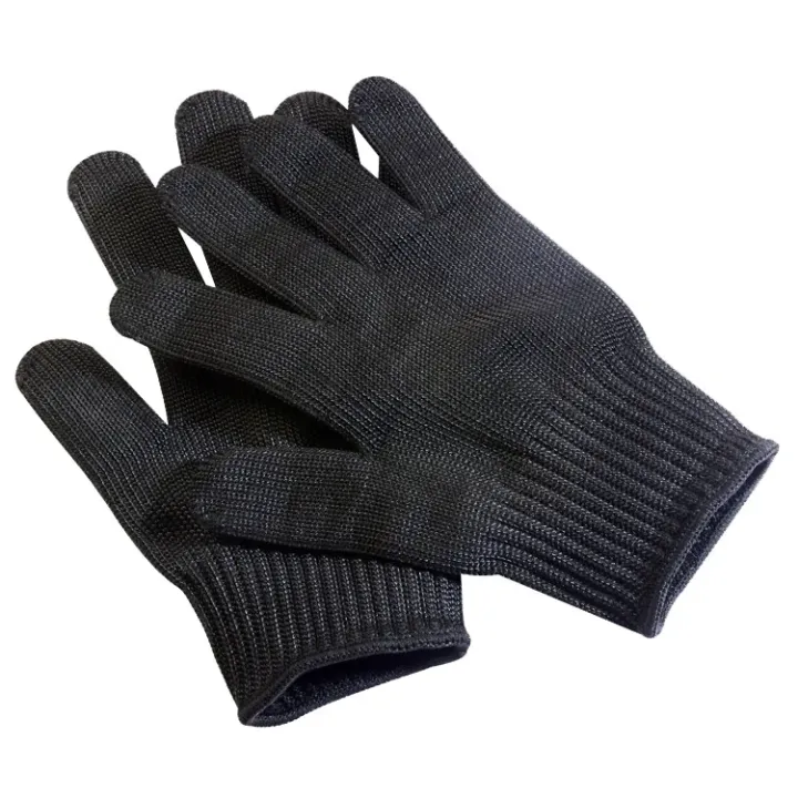Protective Cut-proof Gloves HPPE Level 5 Steel Multipurpose Scratch Cut ...