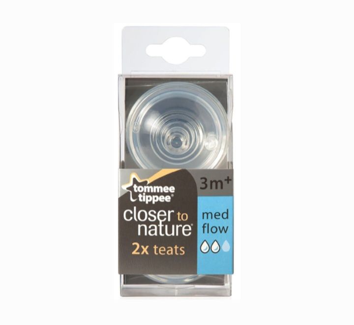 Tommee Tippee Close to Nature Fast Flow Teats Pack of 2 (3M+)Tommee ...