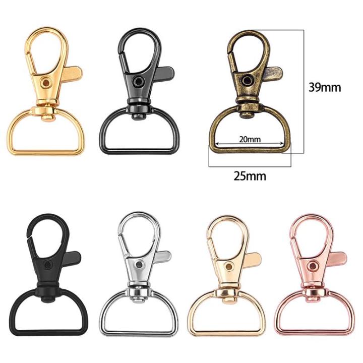 5Pcs Swivel Clasps with D Rings Lanyard Snap Hooks Keychain Clip Hook ...