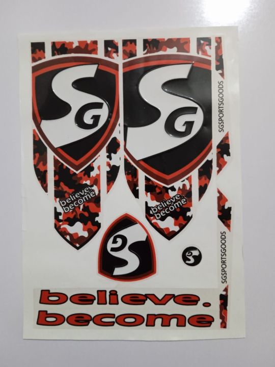 New 3D 2023 SG FULL RED Edition Cricket Bat Sticker For Professional ...