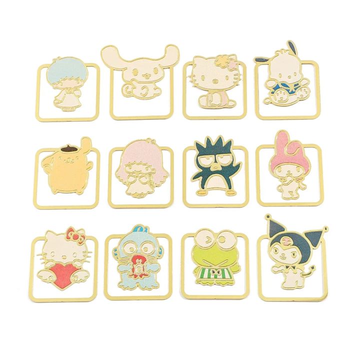 Anime Sanrio Hollow Metal Bookmarks Hello Kitty Cinnamoroll Kuromi ...