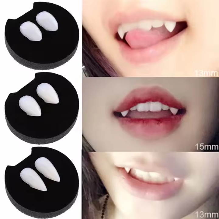 2pcs Vampire Teeth Fangs Toys Safe Resin Box Packed Halloween Fangs ...