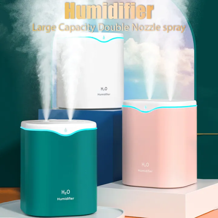 2000ML USB Humidifiers Silent Double Spray Large Capacity Household ...