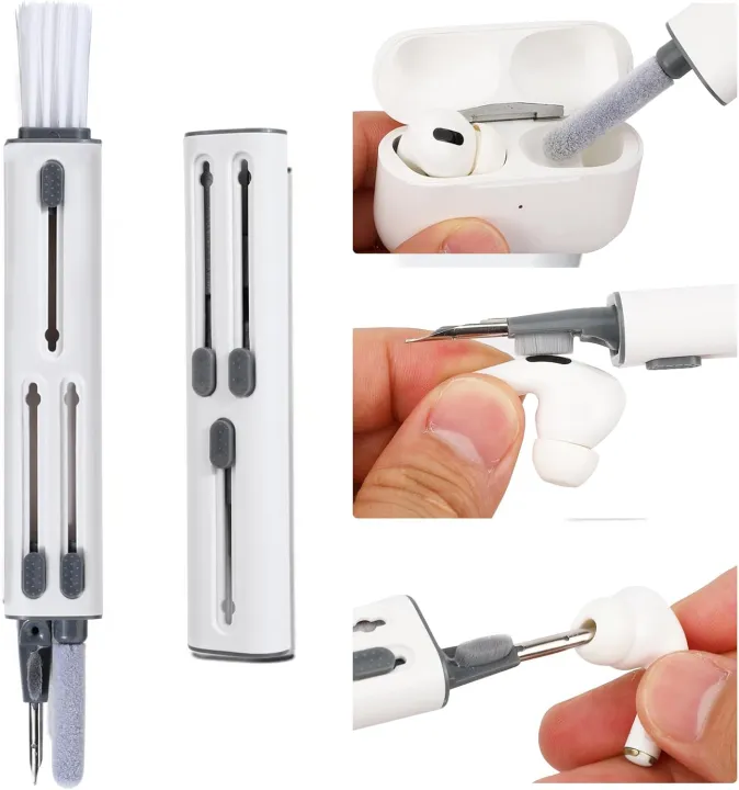 Earphone Cleaning Pen Compatible with Airpod Cleaner Kit, 4 in 1 ...