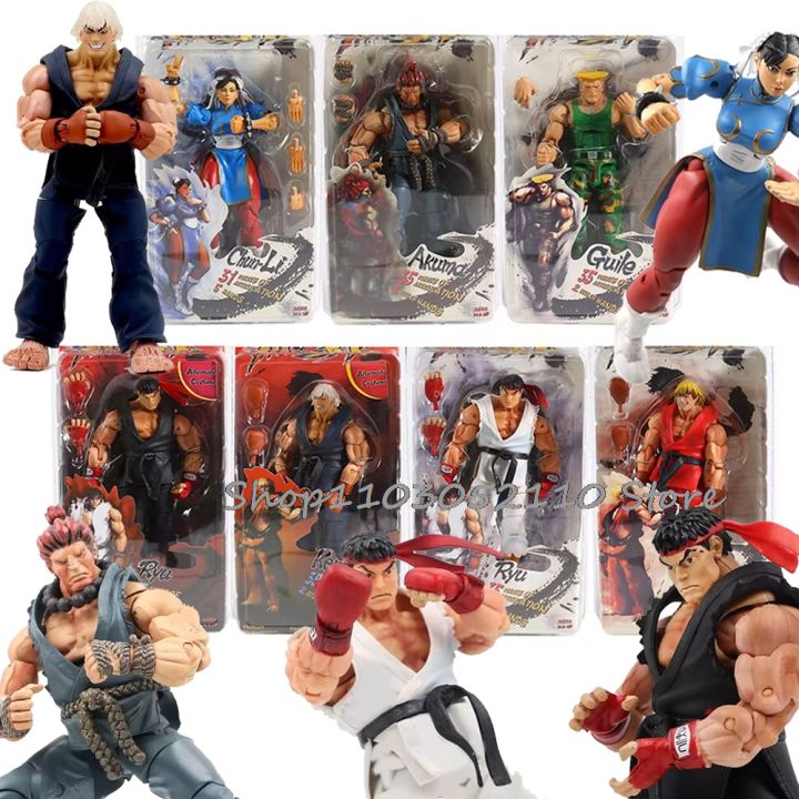 NECA Ken Ryu Figure Chun Li Hoshi Akuma Chunli Gouki Guile Action ...