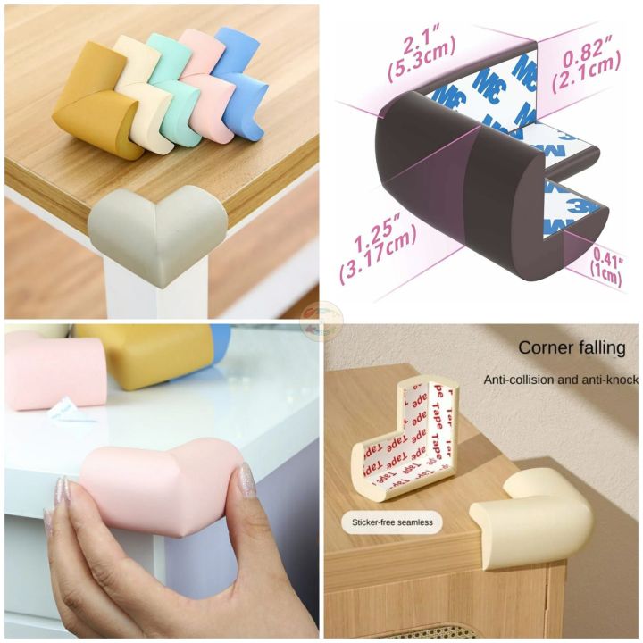 Pack of 4 Colourful Corner Soft Table Protector Pack Of 4 ( Random ...