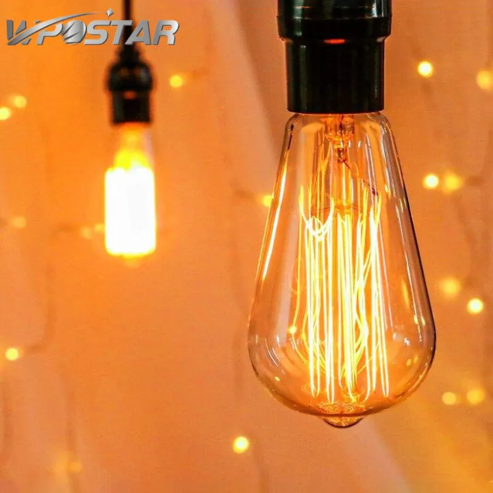 ST64 Vintage Edison Bulb Wall Sconces Lights Antique Squirrel Cage ...