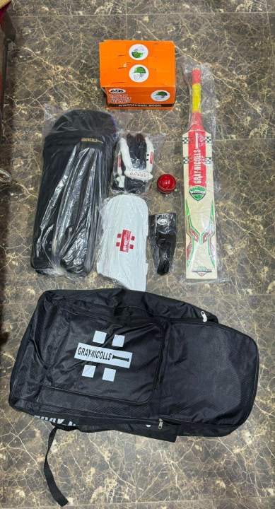 Complete Hard Ball Cricket Kit for 12 to 18 Years Old Boys - Black ...