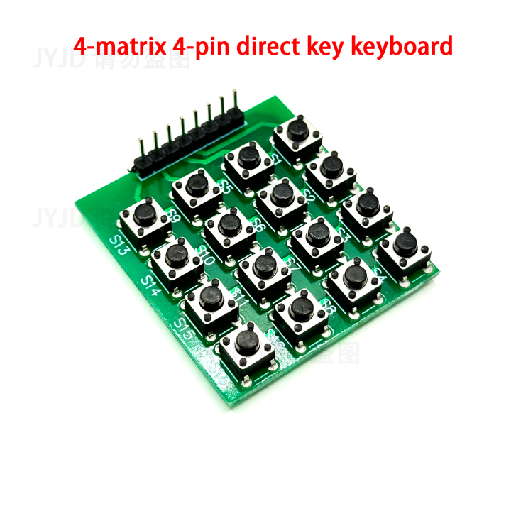 4X4 Matrix Keyboard Micro Switch 16 Keys Single-chip Computer External ...