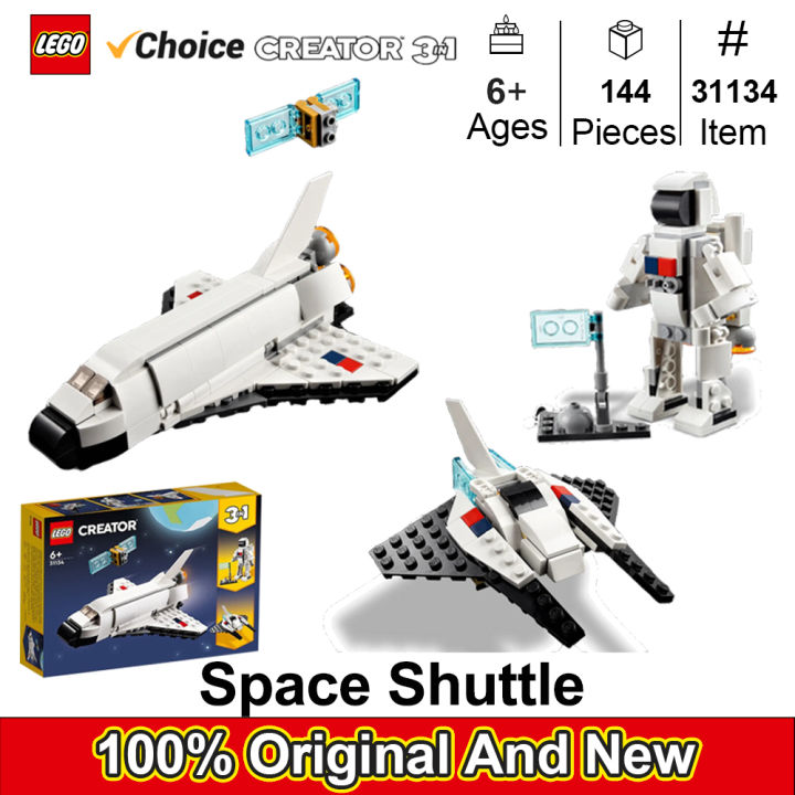 LEGO 31134 Creator 3 in 1 Space Shuttle Building Toy for Kids, Creative ...