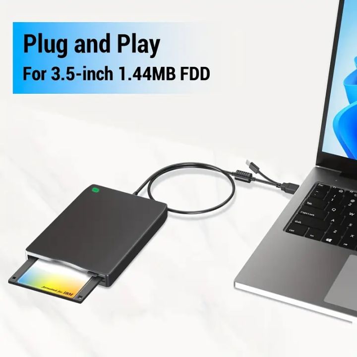 Floppy Disk Drive,Portable USB Type-C 3.5 inch Floppy Disk External ...