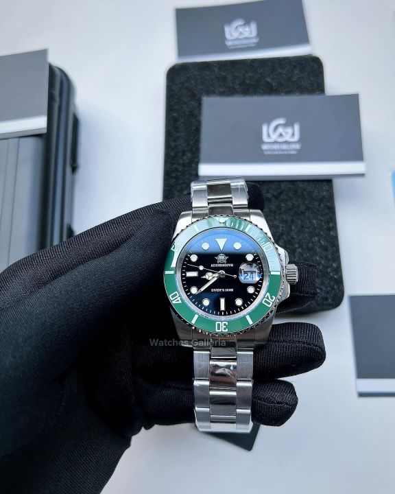 Addiesdive Watch MY-H3-2QZ | Submariner Kermit Watch | Submariner Watch ...