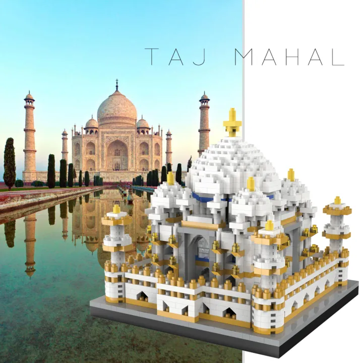 Micro Mini Blocks Taj Mahal Building and Architecture Model Set Toys ...