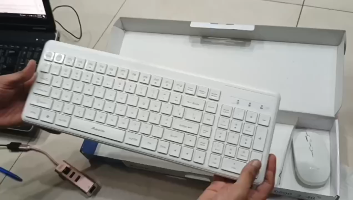Anxin C600 wireless keyboard and mouse, anxin C600 white keyboard and ...