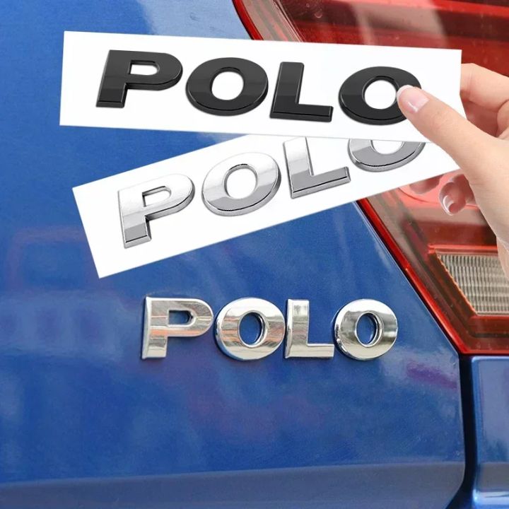 Black Silver Chrome 3D ABS POLO Rear Trunk Sticker Car Styling Auto ...