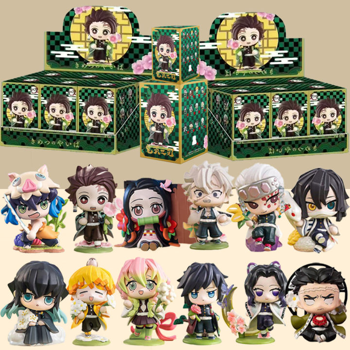 1-12pcs Anime Demon Slayer blind box Tanjiro Kamado Nezuko cartoon ...