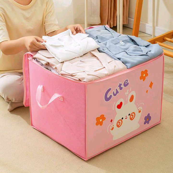 Clothes storage bags Storage Box Foldable storage boxes Cartoon storage ...