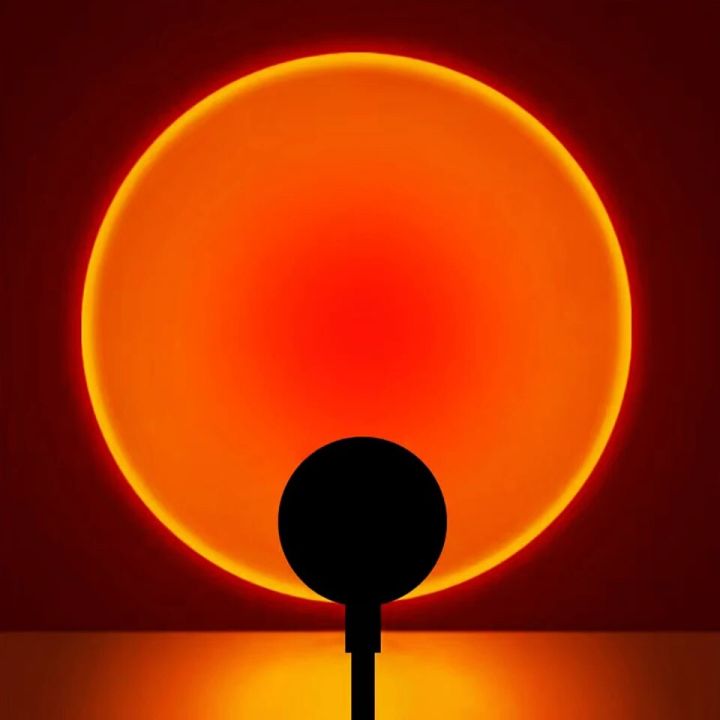 1x USB Sunset Lamp LED Rainbow Neon Night Light Projector Photography ...