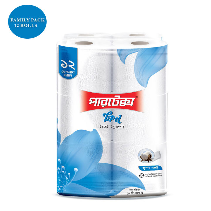 Partex Toilet Tissue-2 ply value pack 12 rolls (Family Pack) | Daraz.com.bd