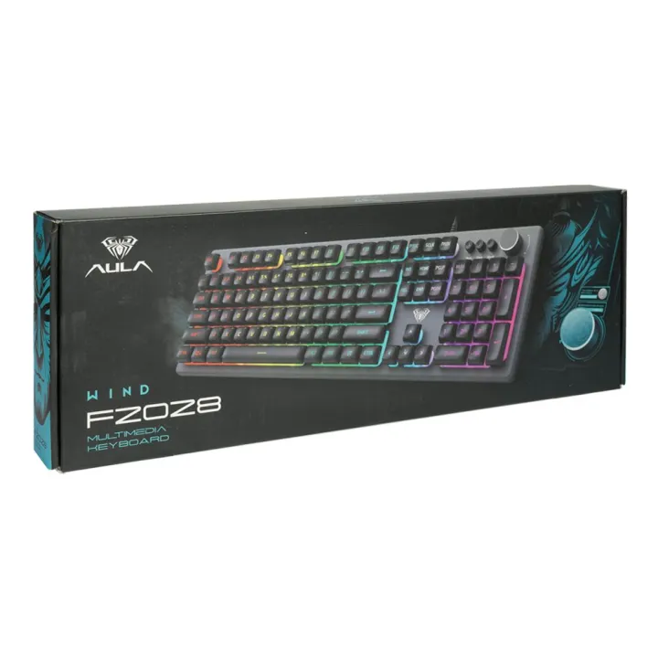 AULA F2028 Wired RGB USB Membrane Gaming Keyboard + Software Control ...