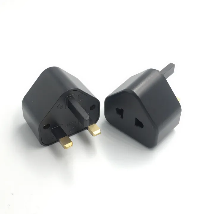 EU US 2 Pin To UK 3 Pin Plug AC Universal Adapter Travel Converter ...
