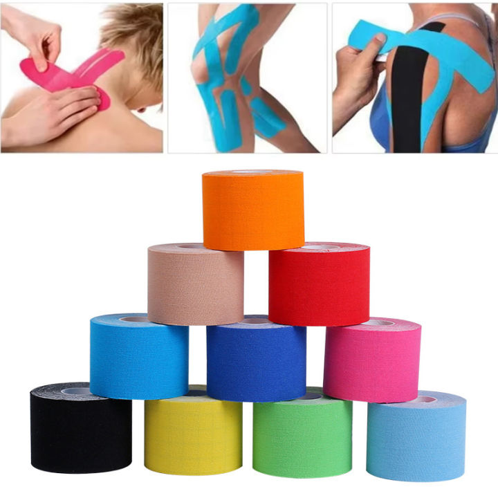 Kinesiology Tape Elastic Sports Bandage Breathable Cotton Adhesive for ...