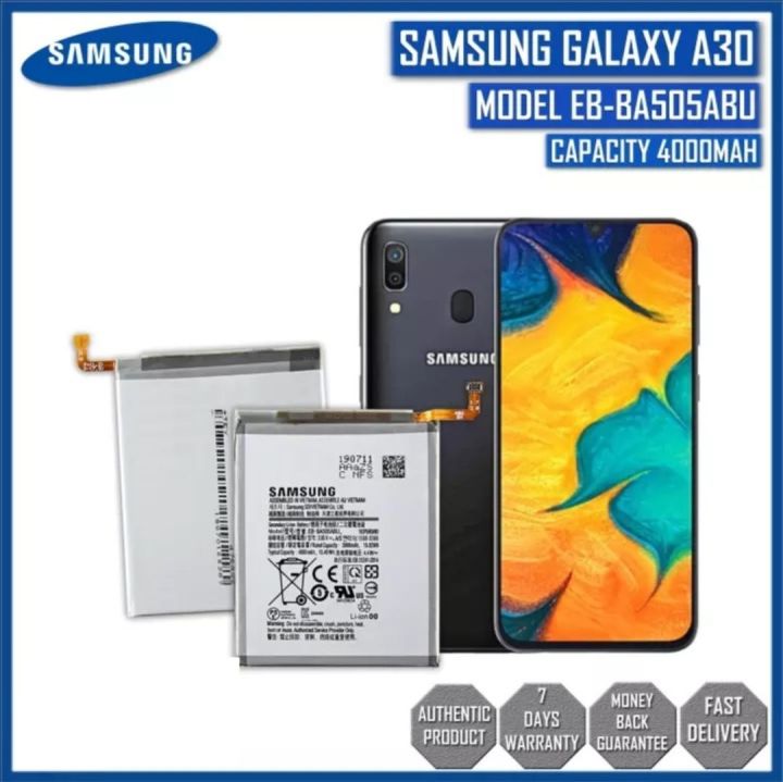 Samsung Galaxy A30 SM A305F DS Battery Model EB-BA505ABU (4000mAh ...