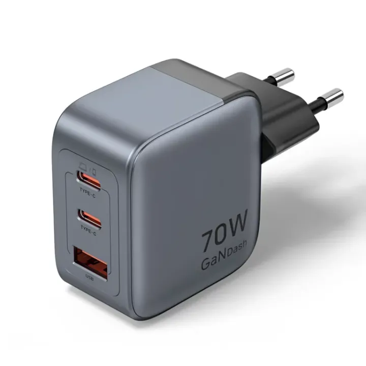 Vention 3-Port GaN USB-C & USB-A Charger 70W, EU Plug | Daraz.com.bd