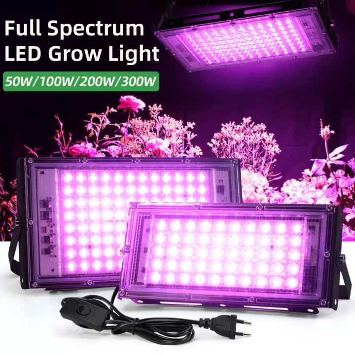 Full Spectrum LED Grow Light Phyto Lamp AC 220V 50W 100W 200W 300W With ...