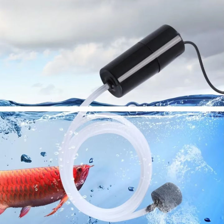 Portable USB Aquarium Air Pump:Mini Oxygenator for Fish Tanks and ...