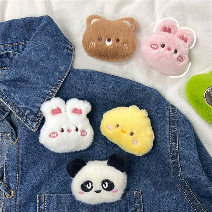 Kids Cartoon DIY Badge Pins Plush Animal Backpack Pendant Decoration ...