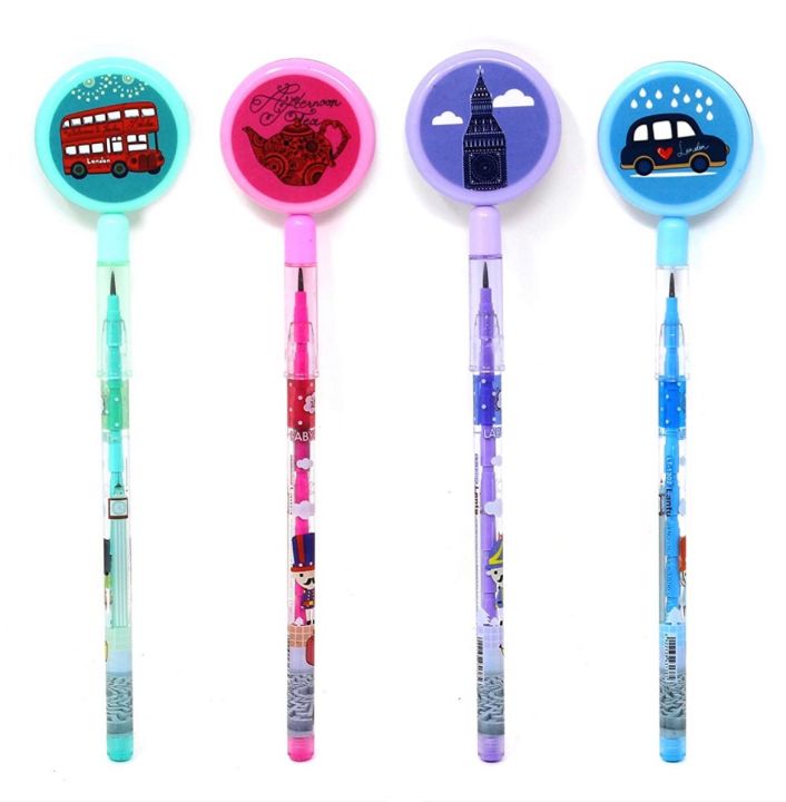 Multi-Point Push-Up Stacking Pencil With Labyrinth Game (4 Pcs) | Daraz ...